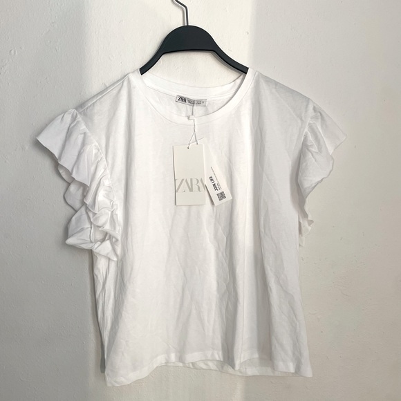 Zara | Tops | Nwt Zara Ruffled Top | Poshmark